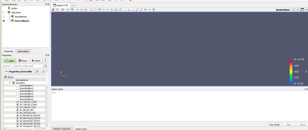 Extract Block python code - ParaView Support - ParaView