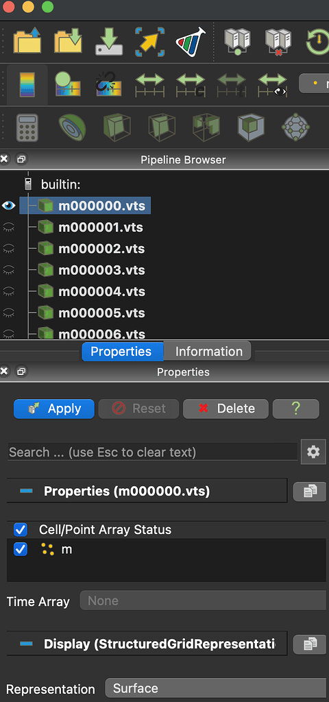 Method to Sequentially Play a Group of VTK Files Without Time Array in ...