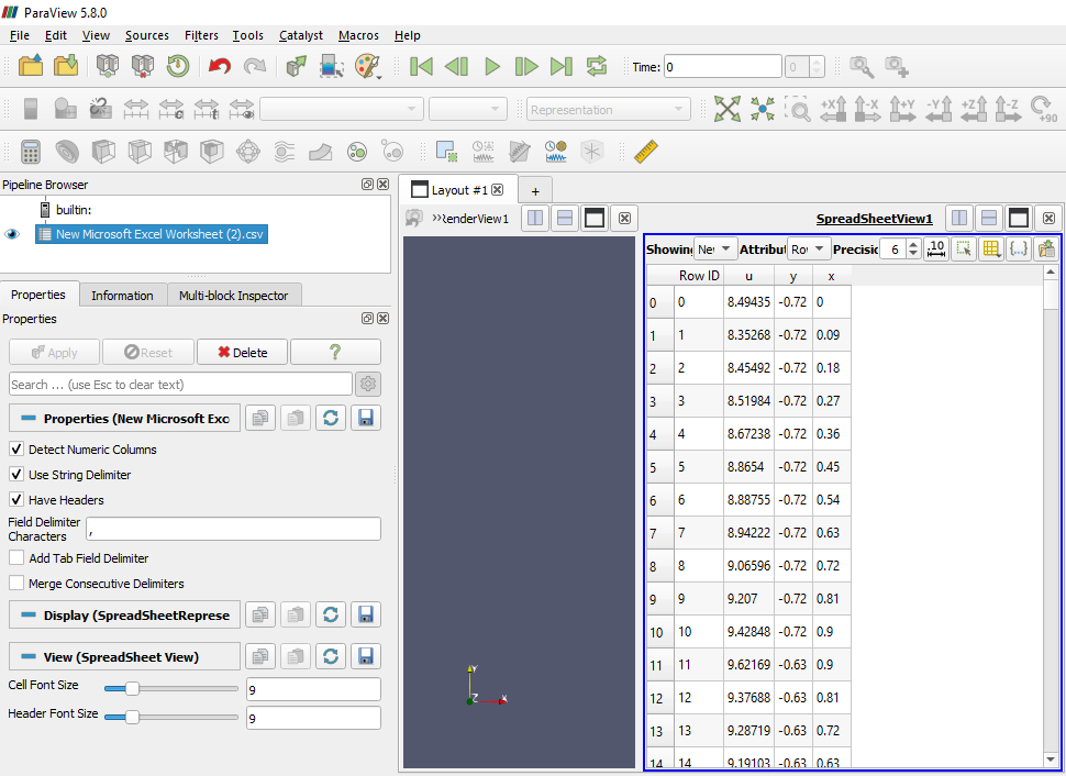 Plotting Line From Csv File ParaView Support ParaView